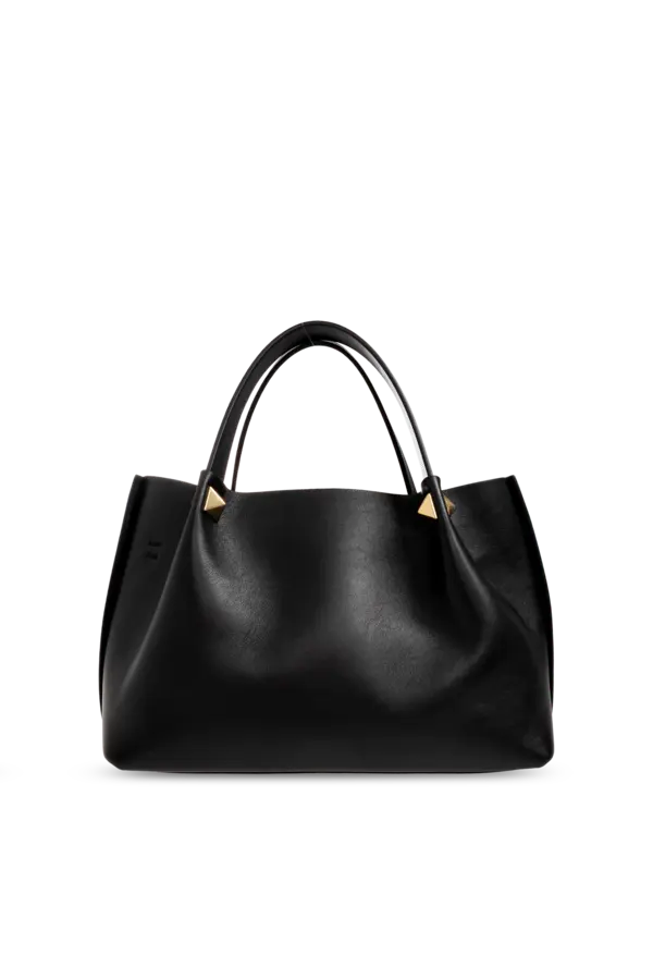 Valentino Garavani Leather Shopper Bag - Black