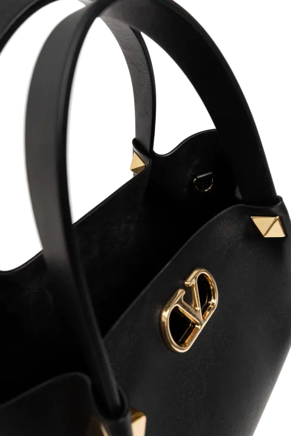 Valentino Garavani Leather Shopper Bag - Black