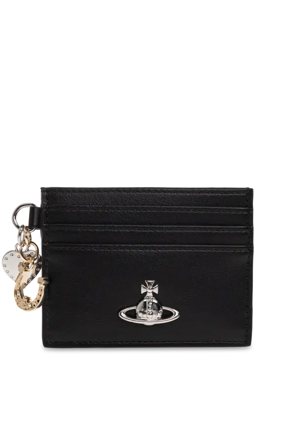 VIVIENNE WESTWOOD Card Case With A Side Pendant - Black
