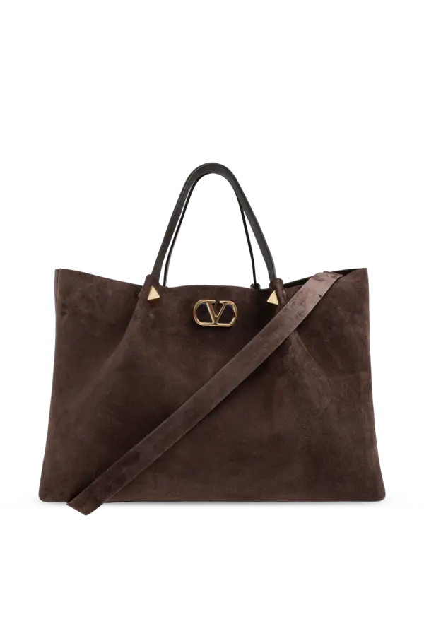 Valentino Garavani Suede Tote Bag - Brown