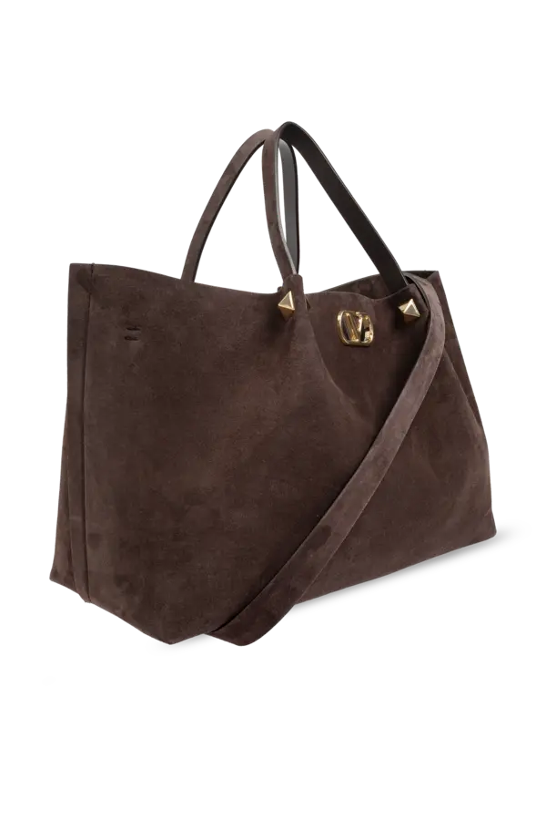 Valentino Garavani Suede Tote Bag - Brown