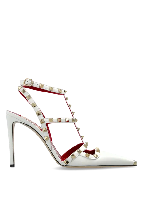 Valentino Garavani Leather Heeled Shoes - Cream