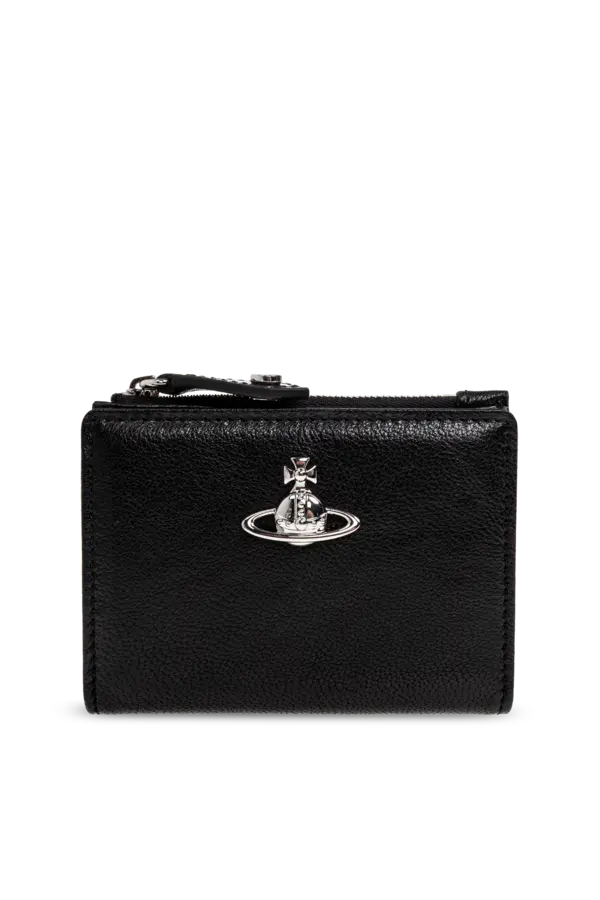 VIVIENNE WESTWOOD Leather Wallet With Logo - Black