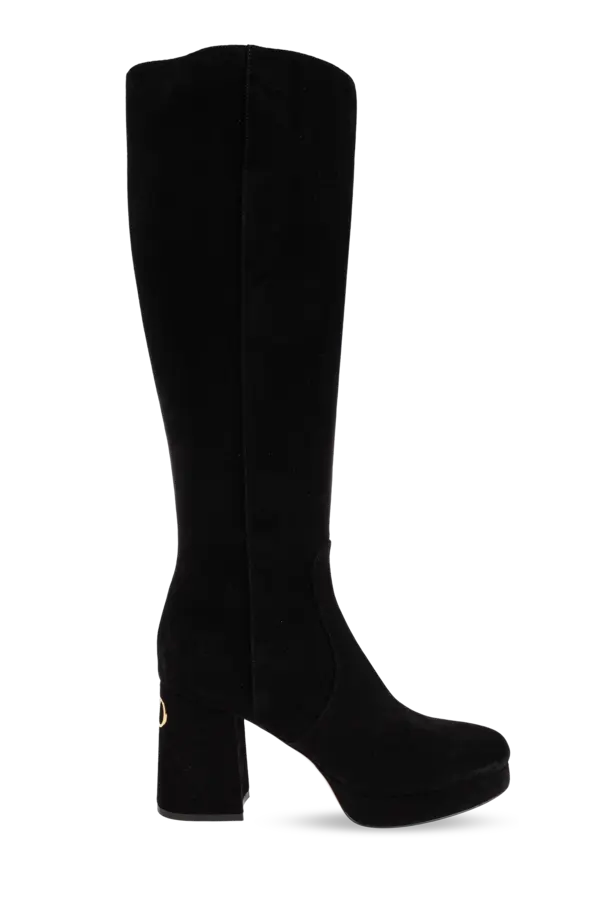 Valentino Garavani Suede Platform Boots - Black