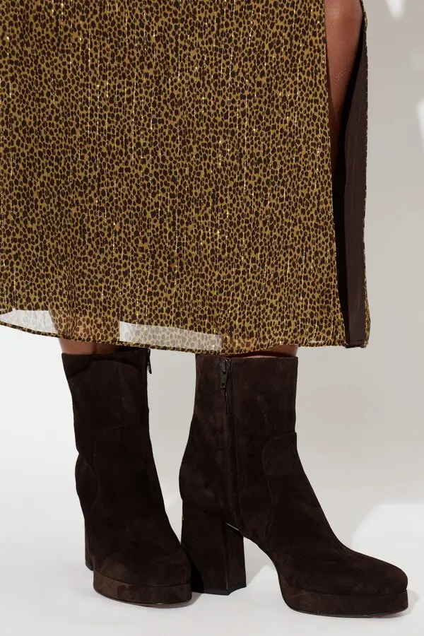Valentino Garavani Suede Platform Ankle Boots