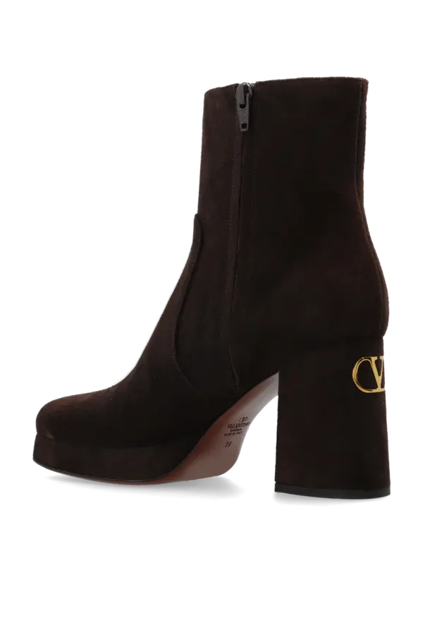 Valentino Garavani Suede Platform Ankle Boots