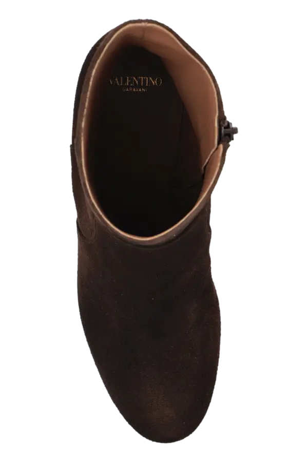 Valentino Garavani Suede Platform Ankle Boots