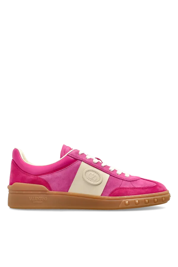 Valentino Garavani Suede Sports Shoes With Logo - Pink