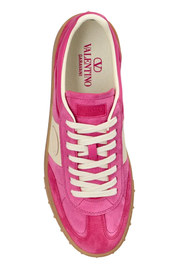 Valentino Garavani Suede Sports Shoes With Logo - Pink