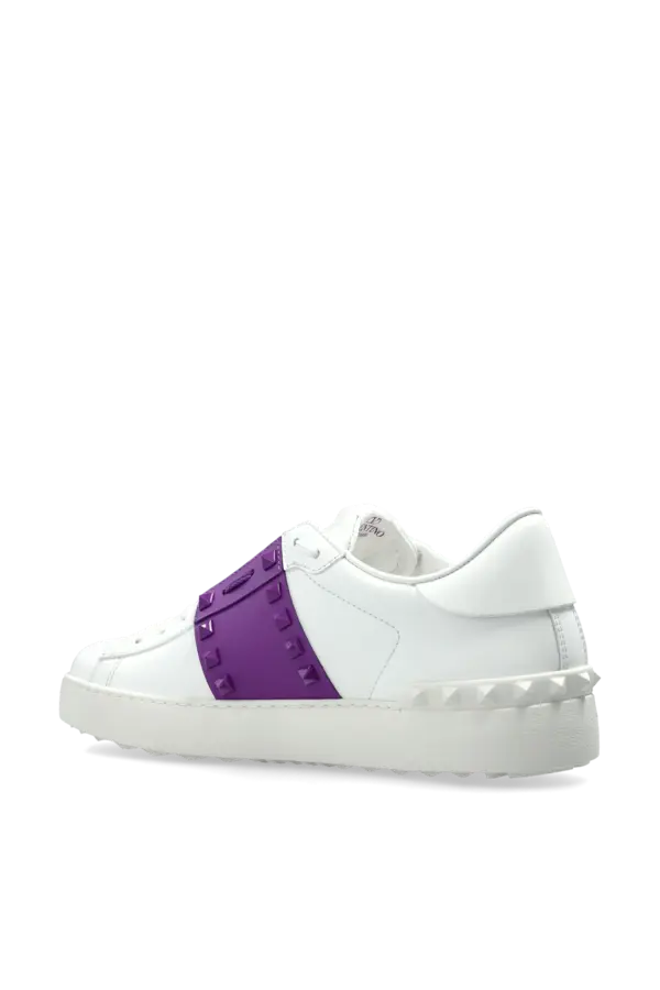 Valentino Garavani Leather Sneakers With Studs - White