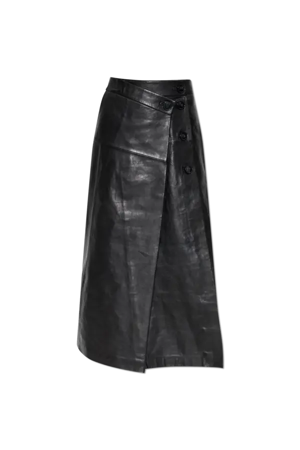 IRO PARIS Leather Skirt Rimera - Black
