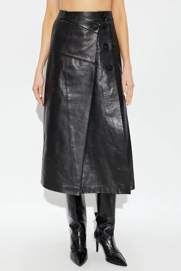 IRO PARIS Leather Skirt Rimera