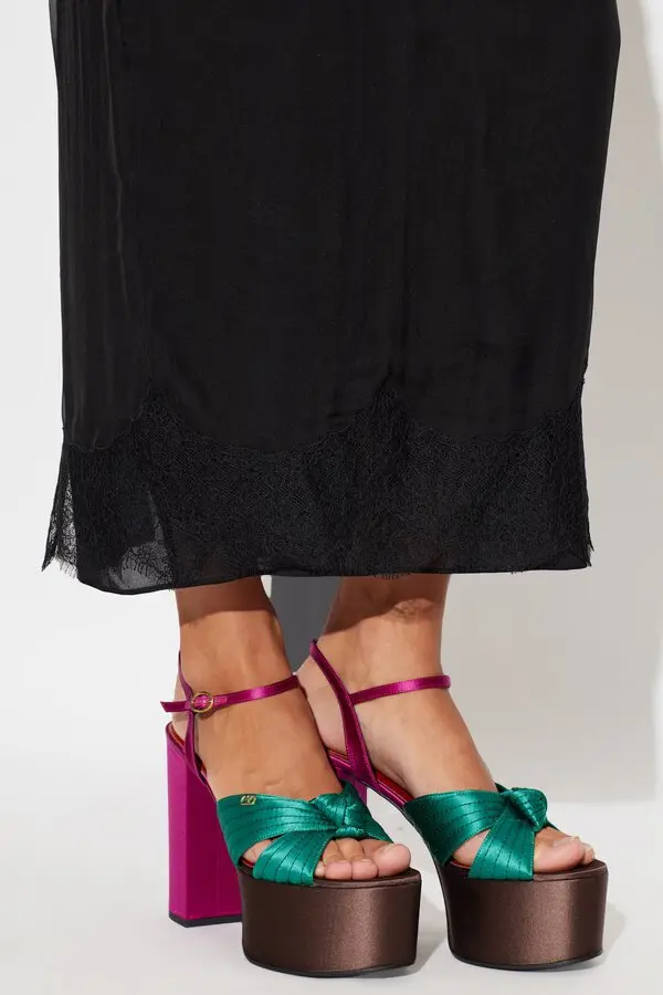 Valentino Garavani Satin Platform Sandals