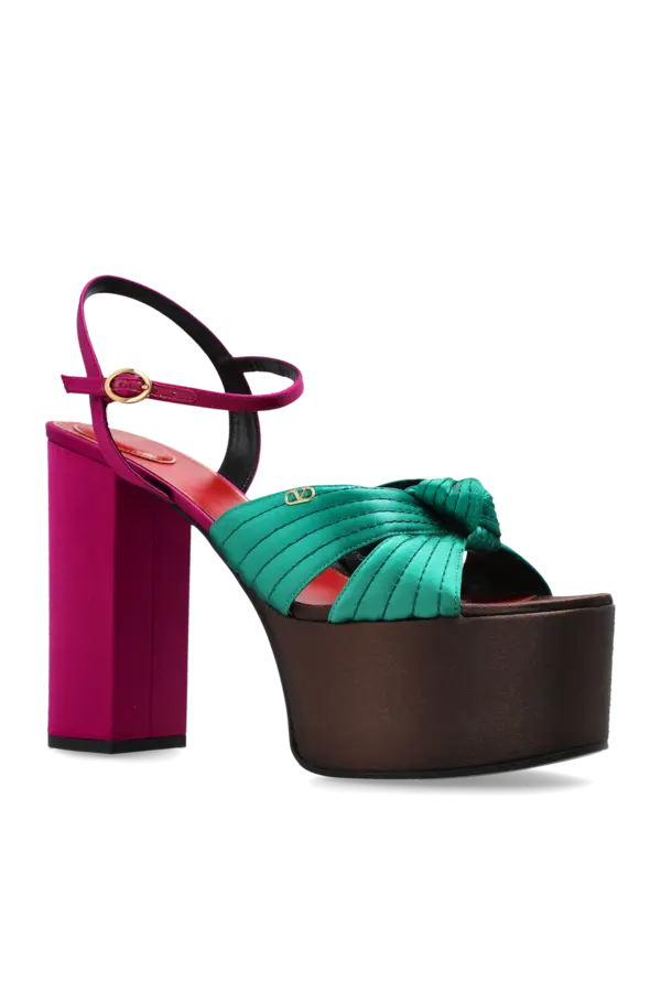 Valentino Garavani Satin Platform Sandals