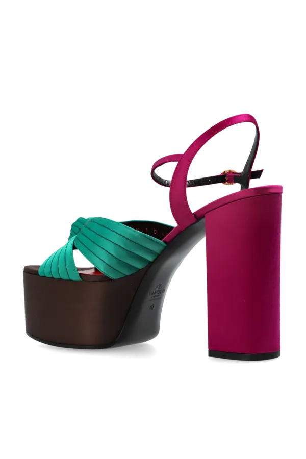 Valentino Garavani Satin Platform Sandals