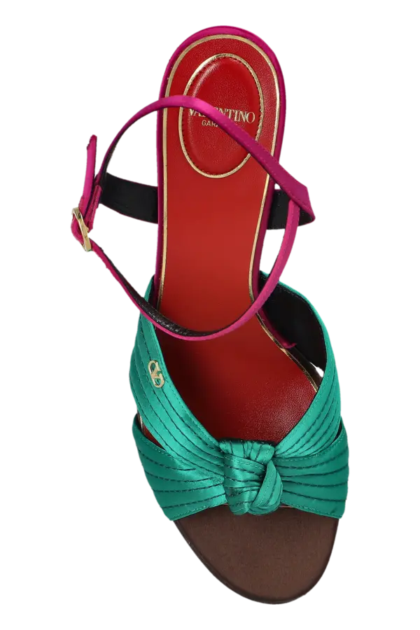 Valentino Garavani Satin Platform Sandals