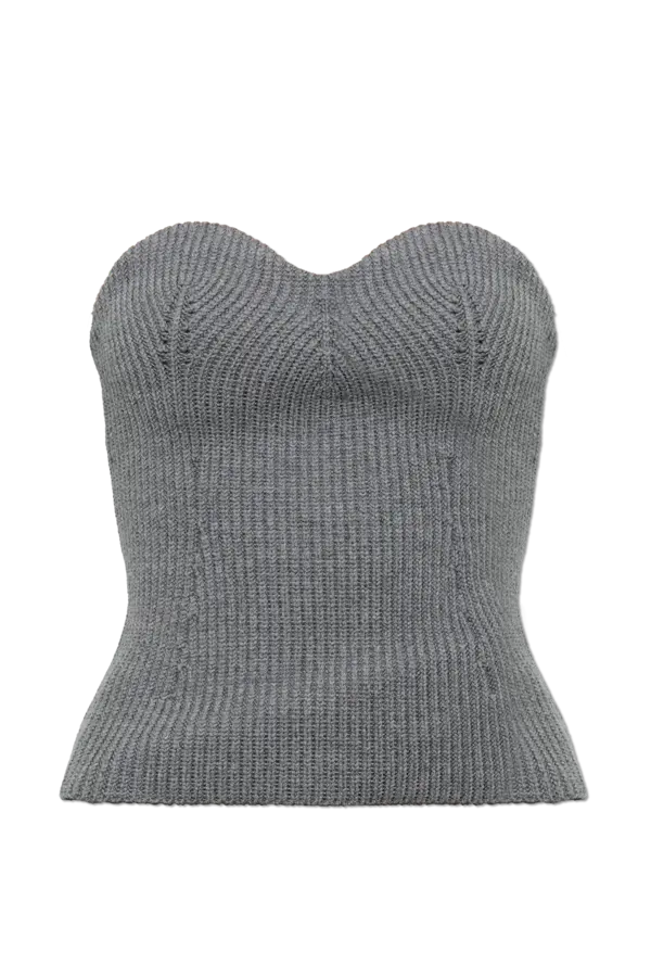 JIL SANDER Wool Off-the-shoulder Top