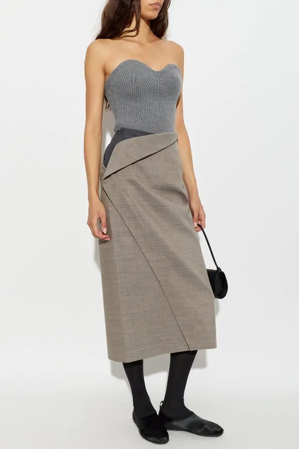 JIL SANDER Wool Off-the-shoulder Top