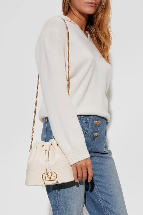 Valentino Garavani Leather Bucket Bag
