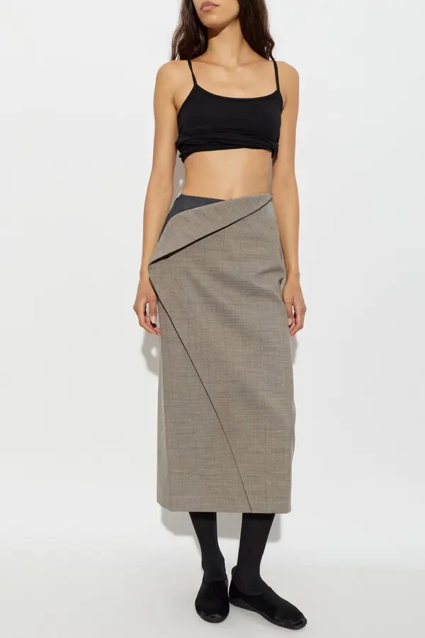 JIL SANDER Wool Skirt With Slit