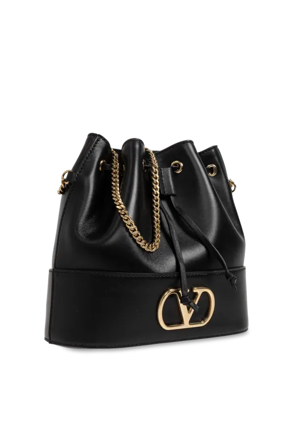 Valentino Garavani Leather Bucket Bag With Logo