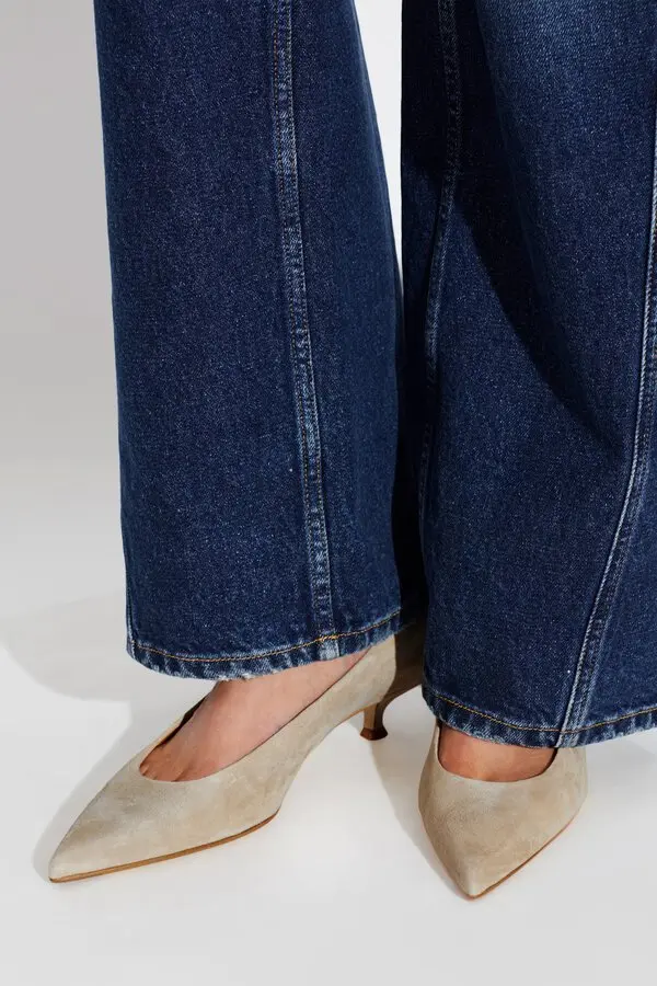 AeydĒ Suede Cari Pumps - Grey