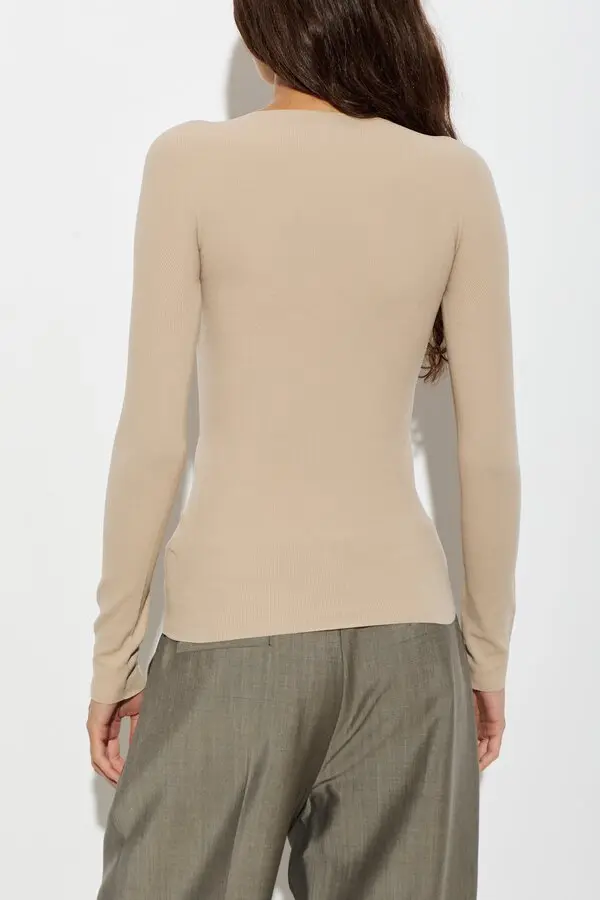 JIL SANDER Ribbed Long Sleeve Top