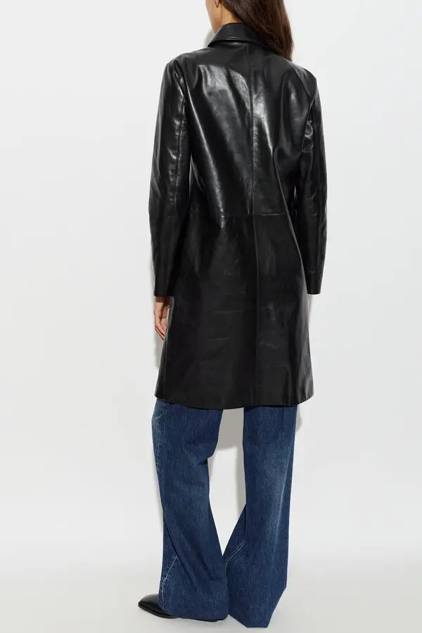JIL SANDER Double-breasted Leather Coat