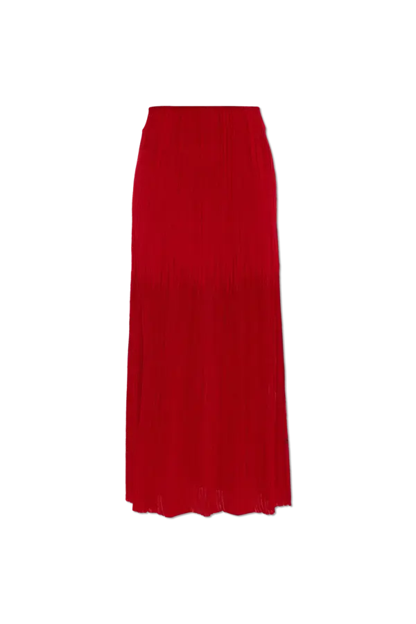Balmain Pleated Skirt - Red
