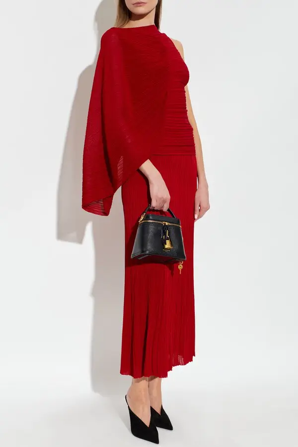 Balmain Pleated Skirt - Red