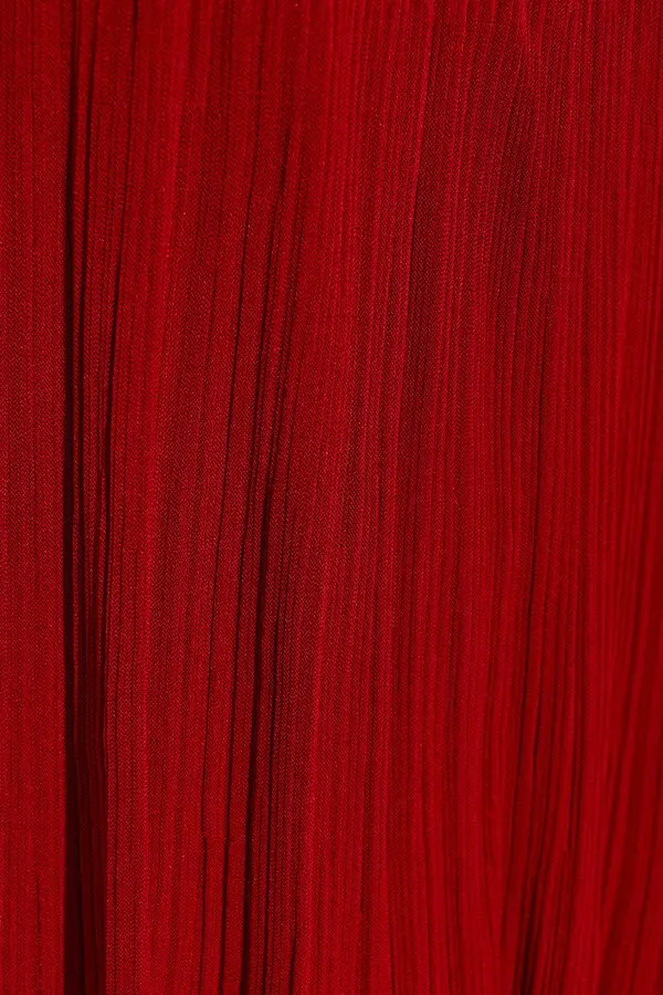 Balmain Pleated Skirt - Red