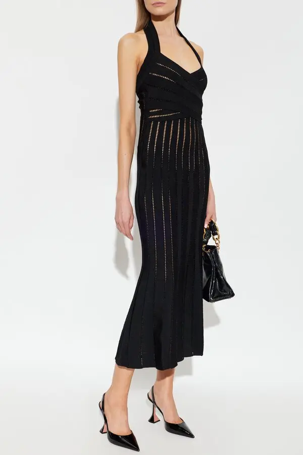 Balmain Halterneck Open Back Dress