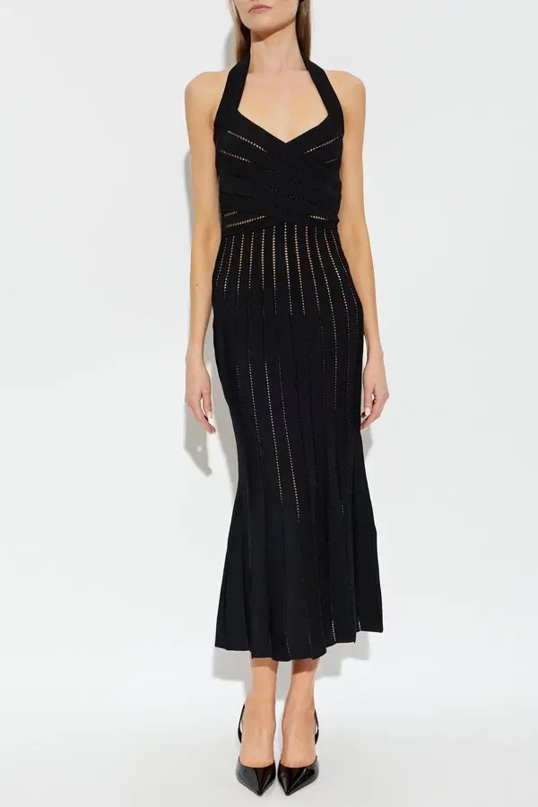 Balmain Halterneck Open Back Dress
