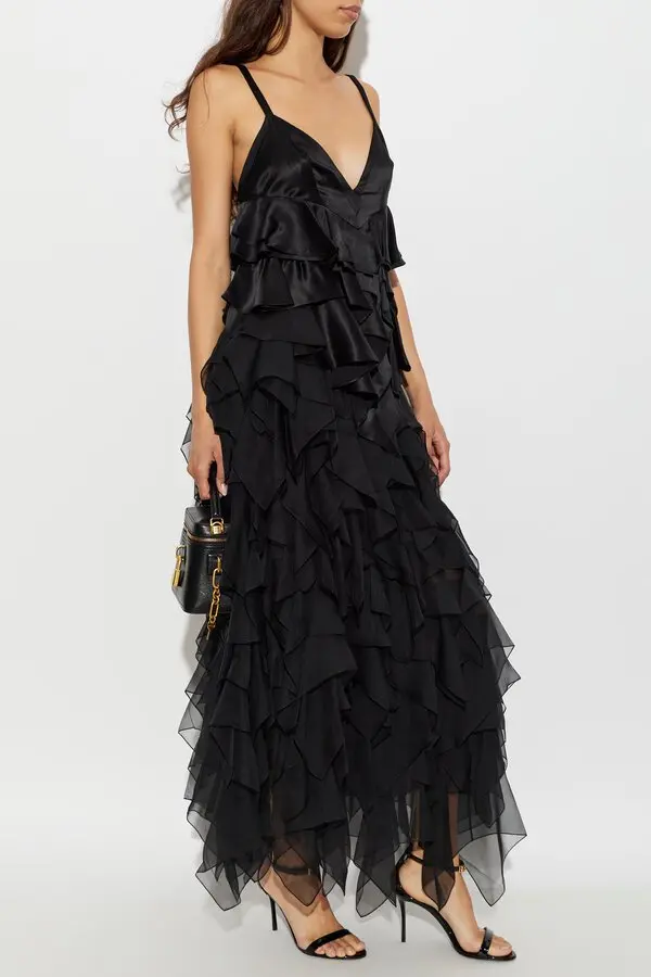 Balmain Silk Maxi Skirt