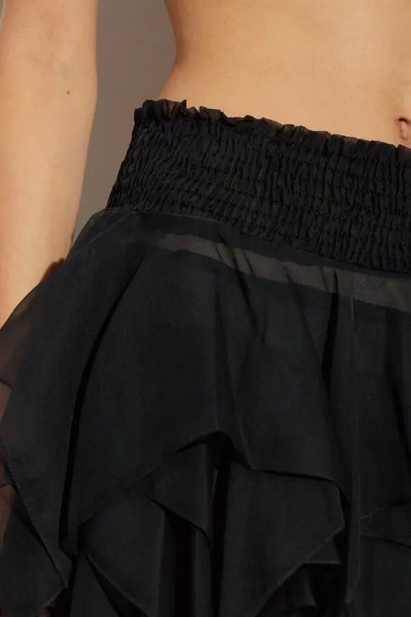 Balmain Silk Maxi Skirt