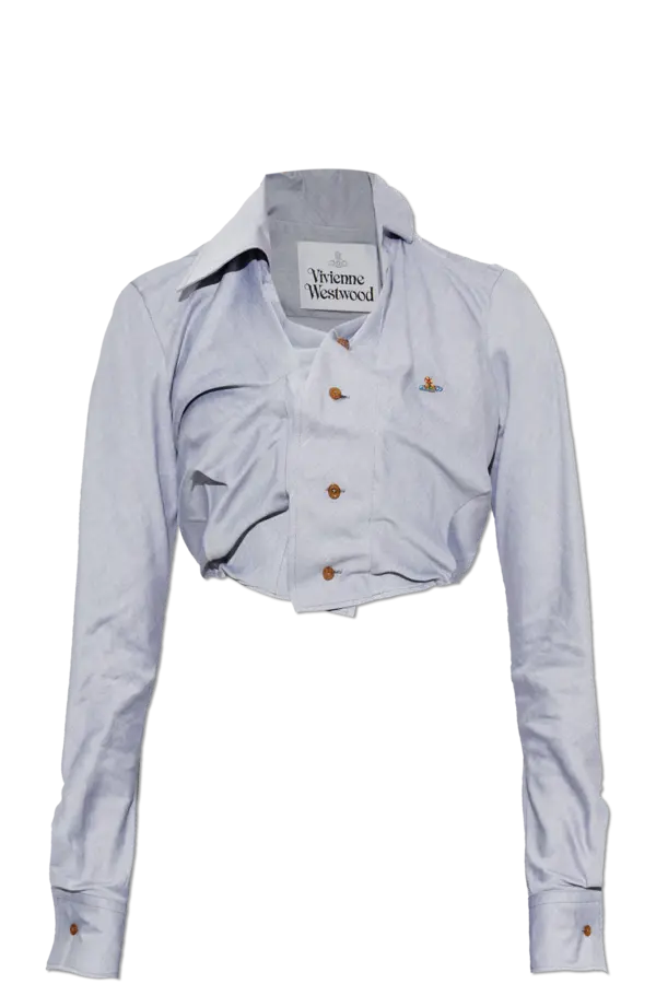 VIVIENNE WESTWOOD Cropped Drunken Top - Grey