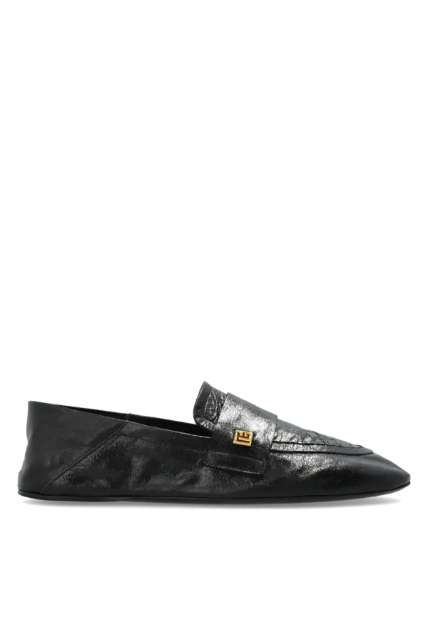 Balmain Leather Loafers - Black