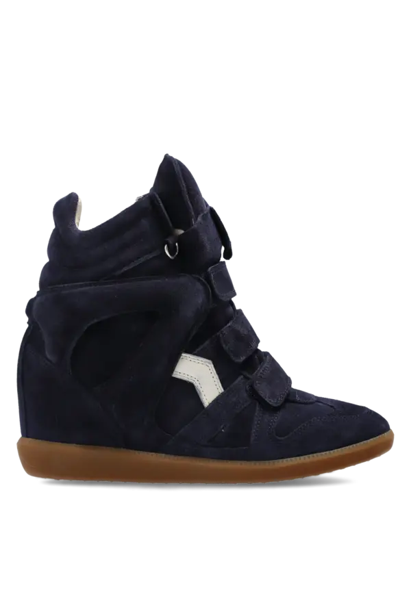 Isabel Marant Étoile Suede Wedge Shoes "bekett Ring - Navy Blue