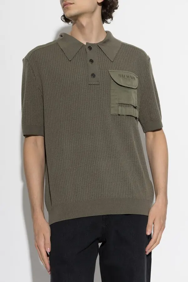 Balmain Wool Sweater With Pocket