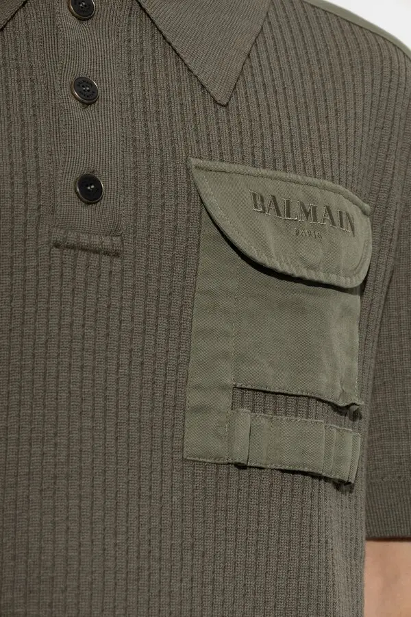 Balmain Wool Sweater With Pocket