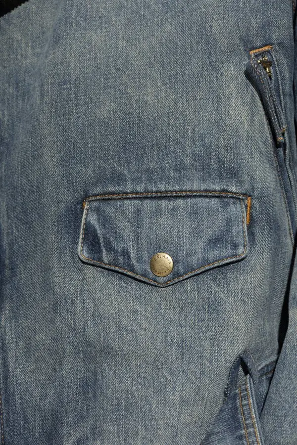 Balmain Denim Jacket With Belt