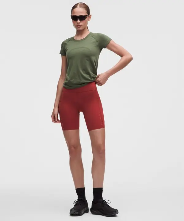 Lululemon Fast And Free 6-pocket High-rise Short - Rocket Red