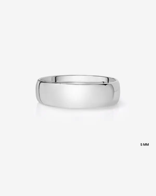 Ring Concierge Mm Soft Dome Wedding Band Wedding Band - Platinum