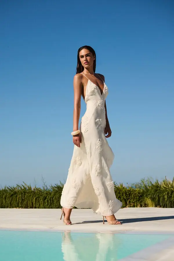 Bardot Romaya V Neck Maxi Dress