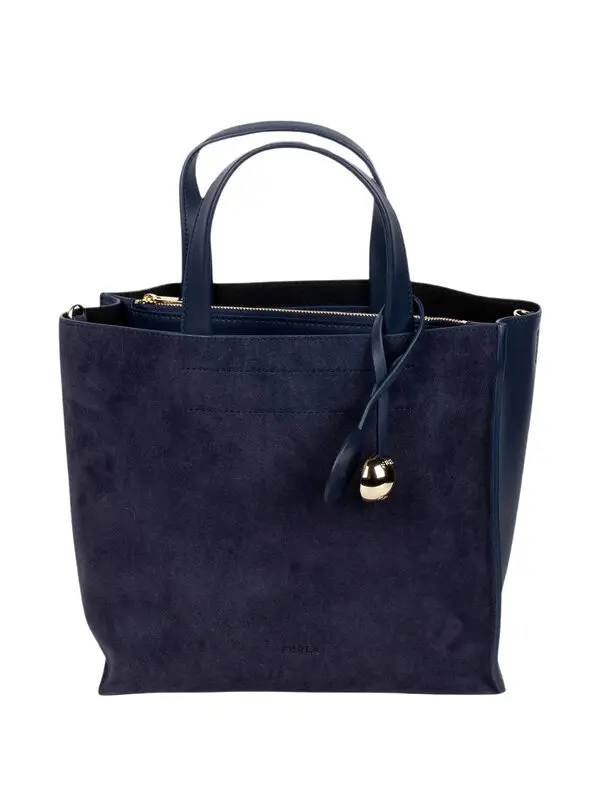 Furla Suede Divide It Handbag - Brown