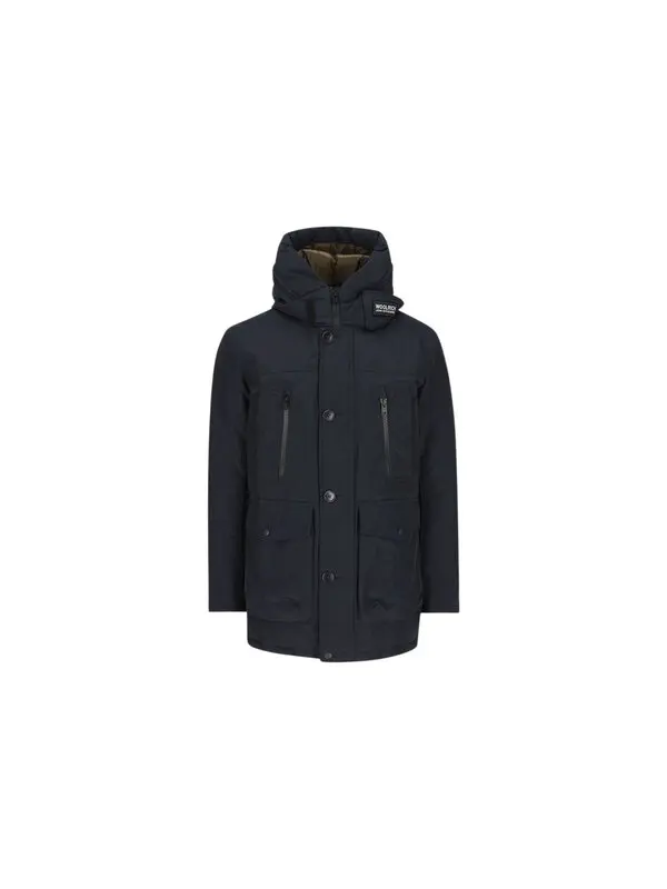 Woolrich Hooded Zip-up Quilted Coat