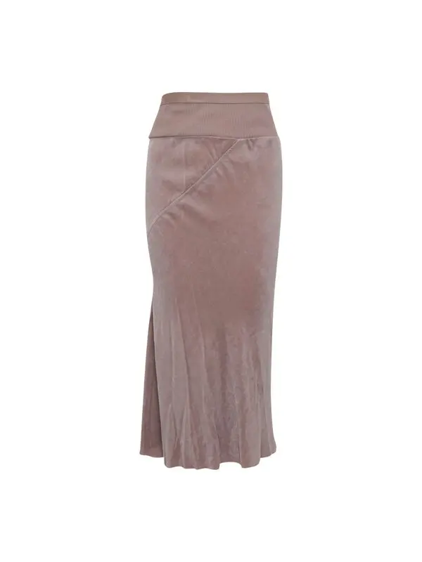 Rick Owens Flared Midi Skirt In Velvet