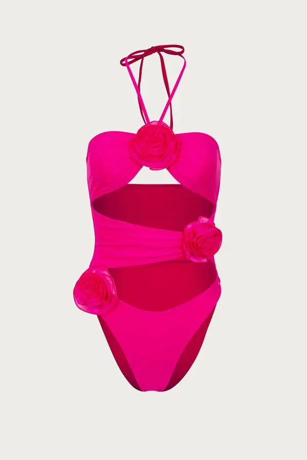 SAME Rose Cut Out One Piece