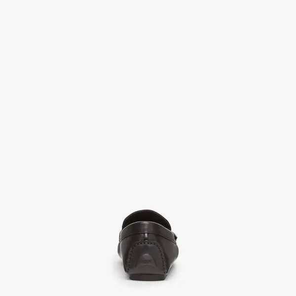 Fendi Ff Metal Driving Loafers - Black