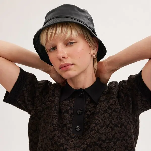COACH OUTLET Leather Bucket Hat